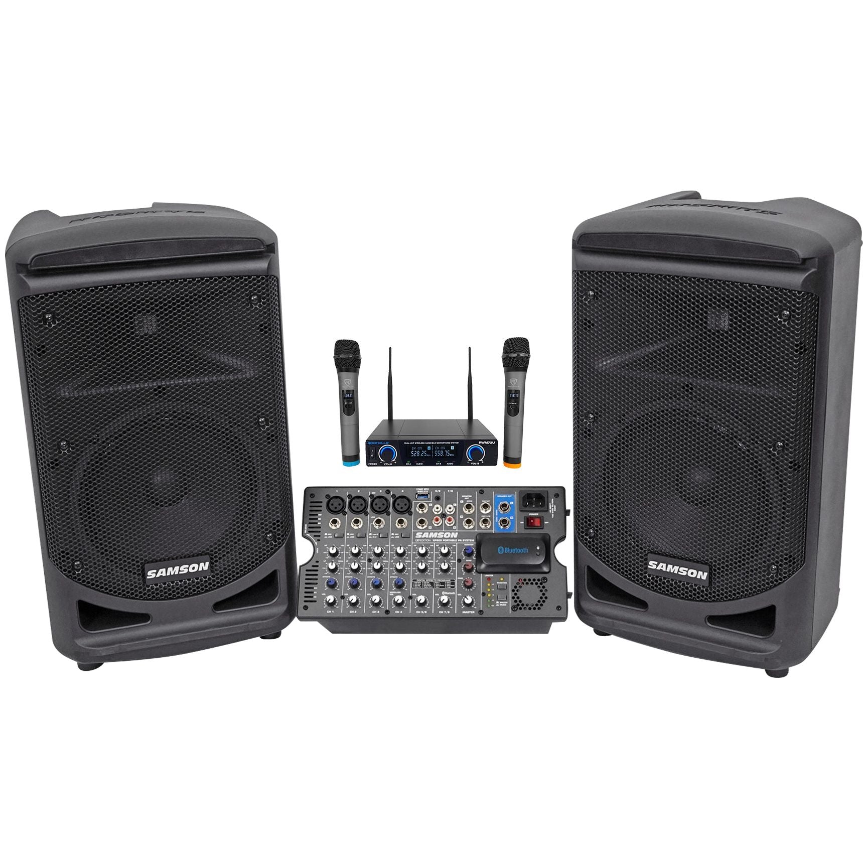 Samson Expedition XP800 800w Portable 8" PA DJ Speaker System+Dual Wir – Audio Savings