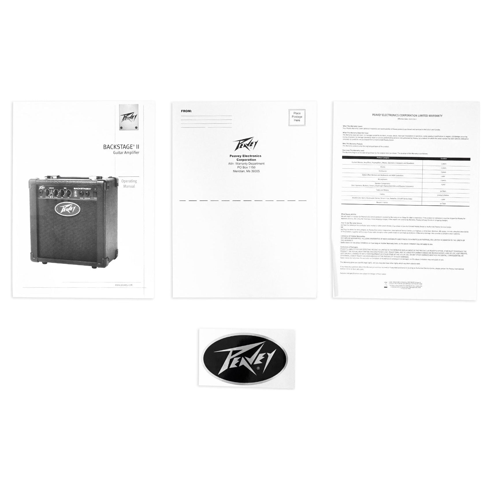 Peavey Backstage 10w Combo Guitar Amplifier+2 Switchable Channels + Gu ...