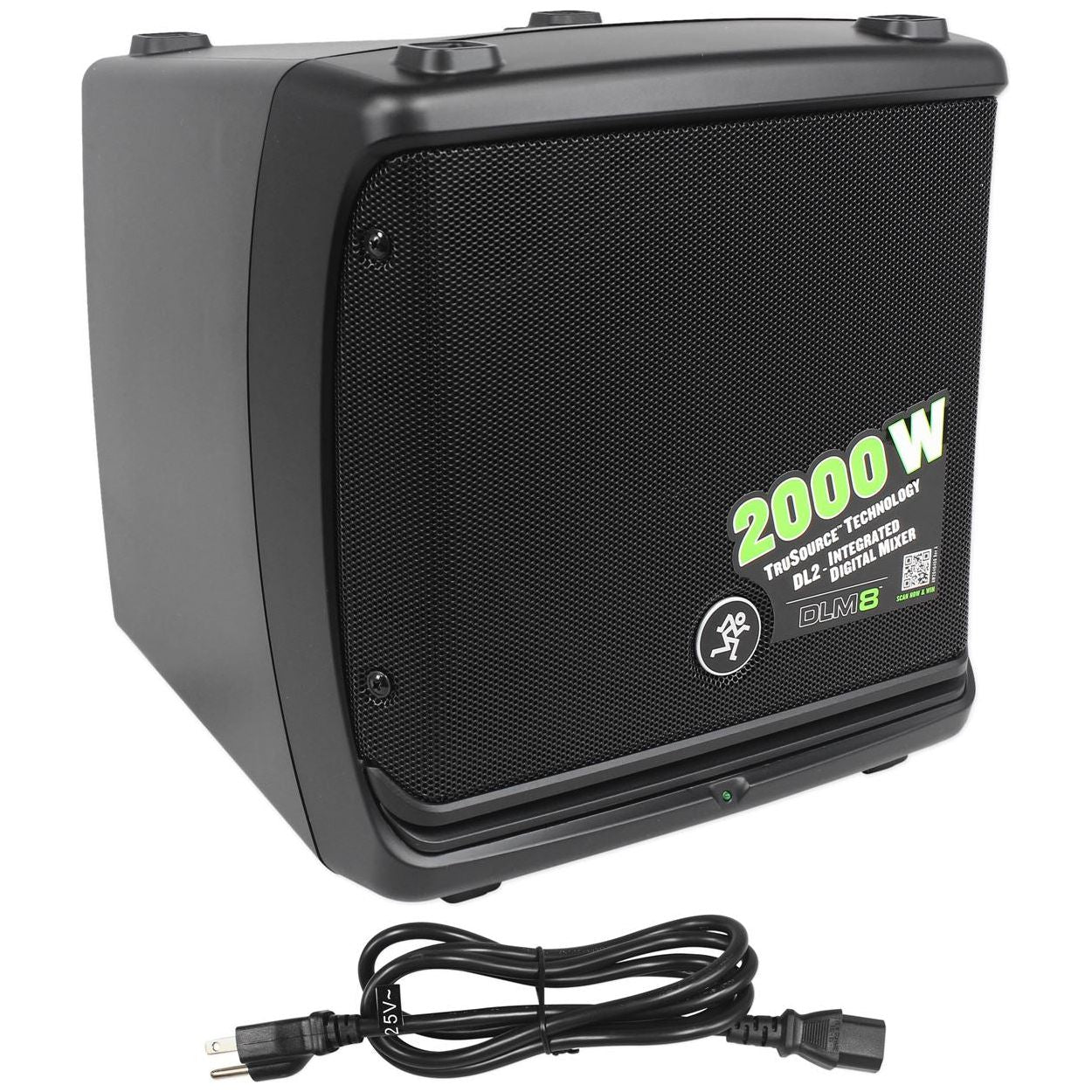 (2) Mackie DLM8 2000 Watt 8" Full-Range Class D Powered DJ PA Speakers ...